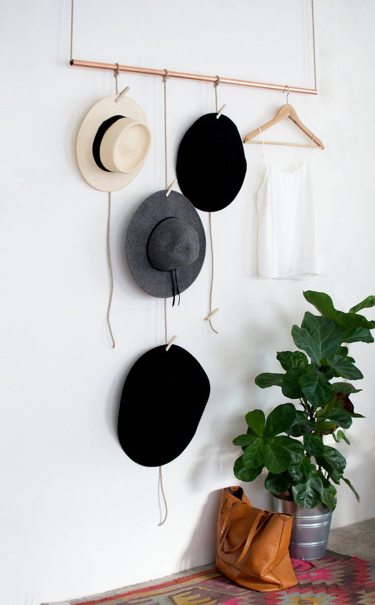 Rangement mural pour chapeaux - Guide Astuces